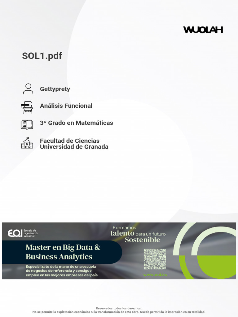 Wuolah Free SOL1 | PDF | Desigualdad (Matemáticas) | Álgebra abstracta