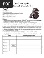 Oreo Mitosis Lab | PDF | Mitosis | Cell Biology