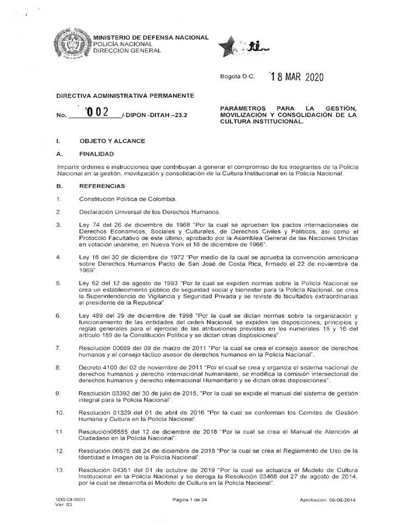 D.A.P. 002 Dipon-Ditah Del 18032020 | PDF | Policía | Ciencias Políticas