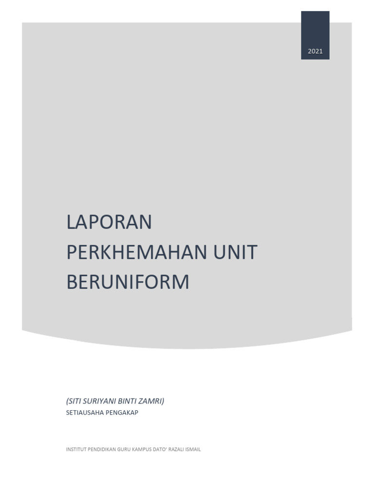 Laporan Perkhemahan Unit Beruniform Pengakap | PDF