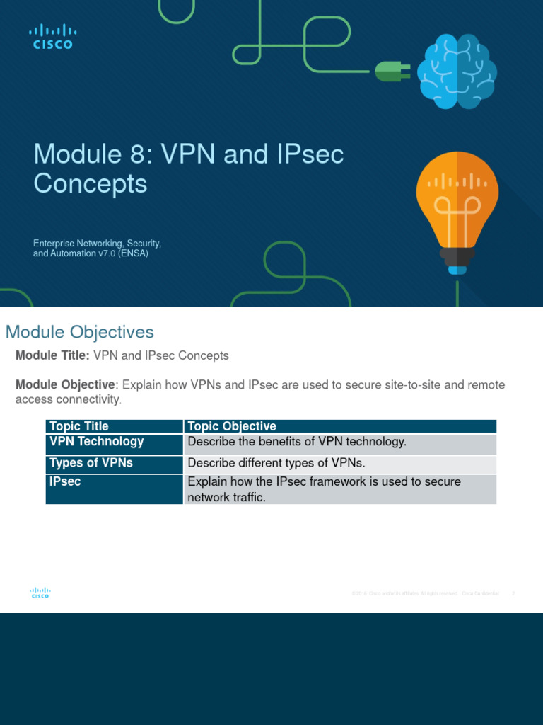 ENSA Module 8 | PDF | Virtual Private Network | Computer Network
