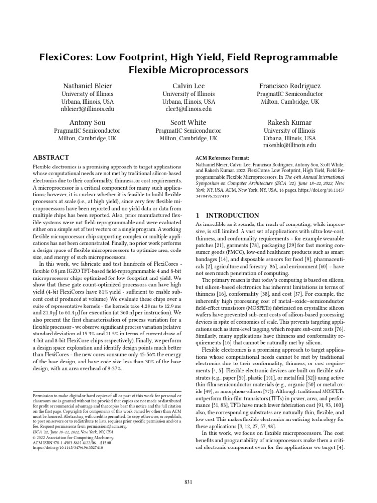 Flexicore | PDF | Microprocessor | Semiconductor Device Fabrication