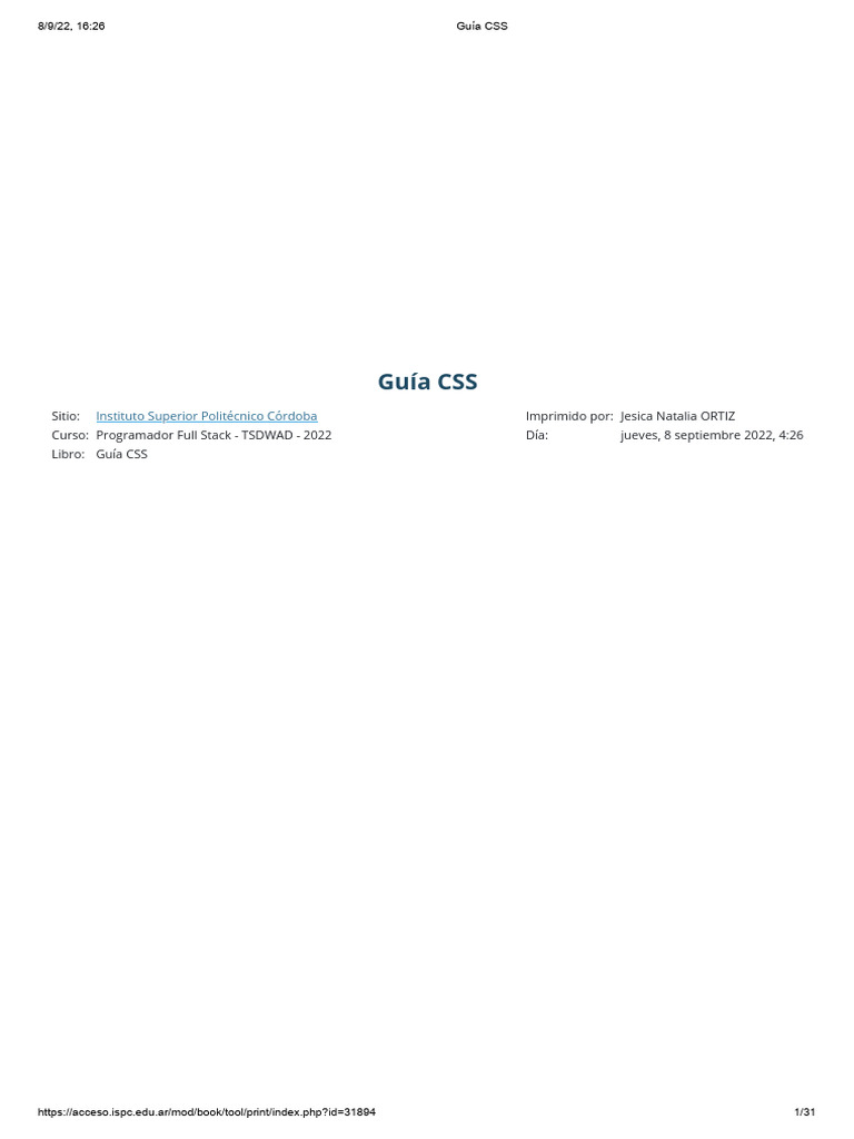 Guía CSS | PDF | HTML | Formatos de archivo de computadora