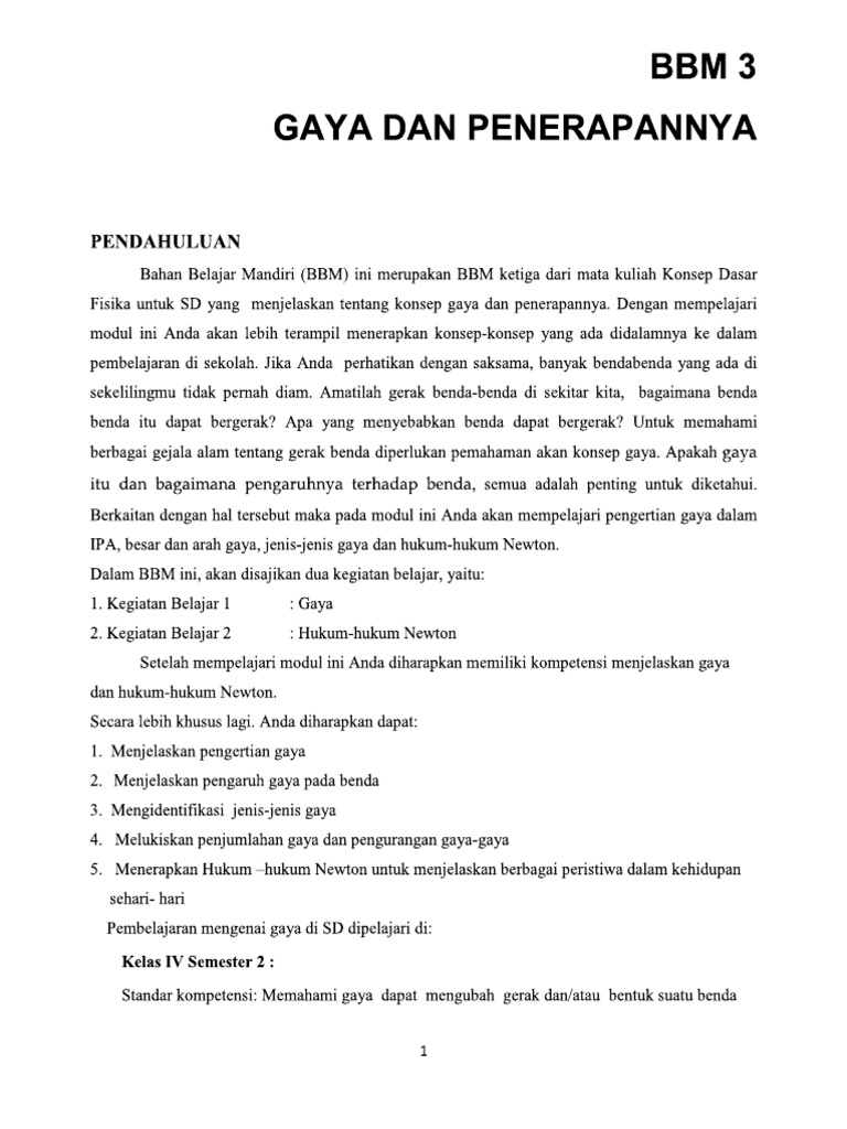 Modul Gaya | PDF