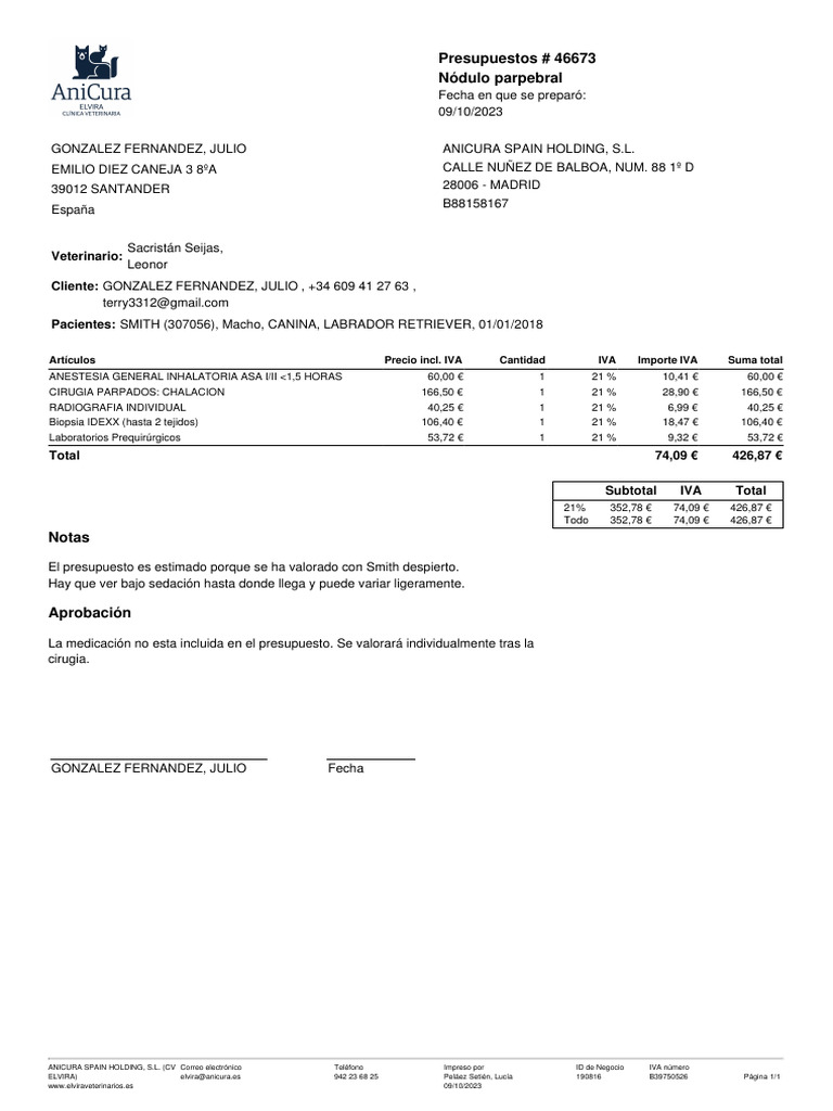 Estimate 46673 | PDF