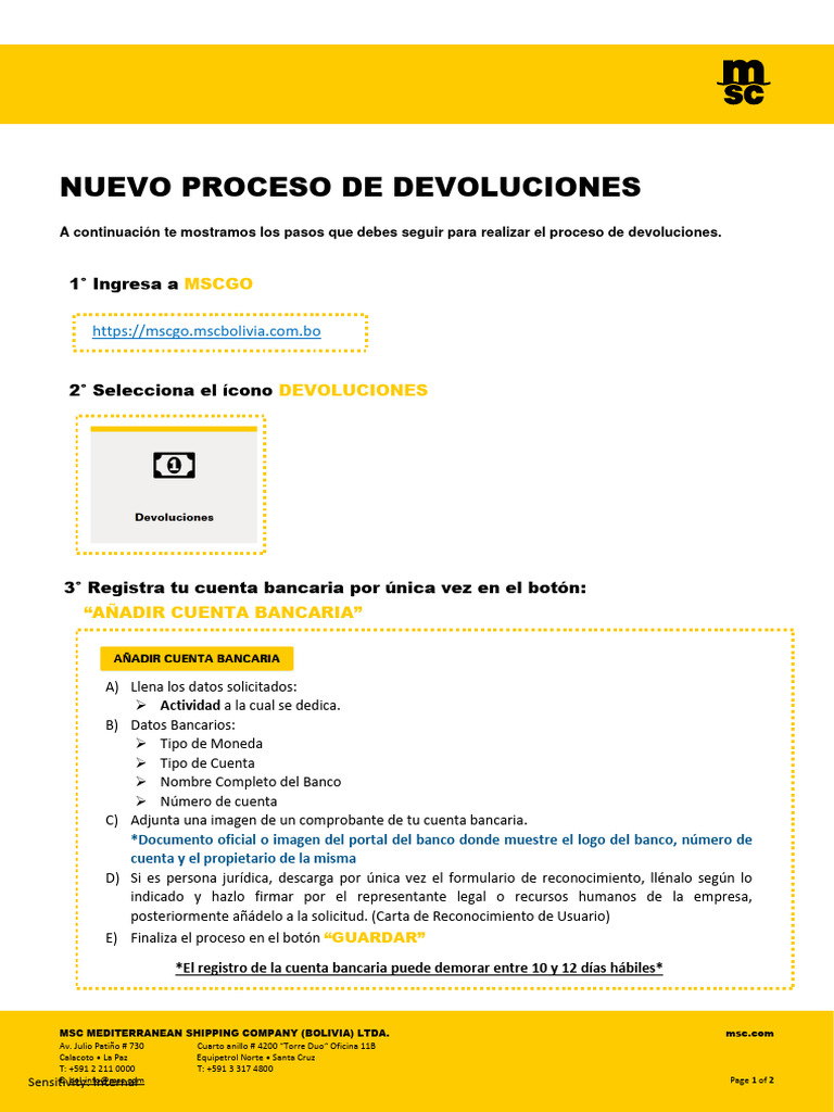 Guia Proceso Devoluciones | PDF