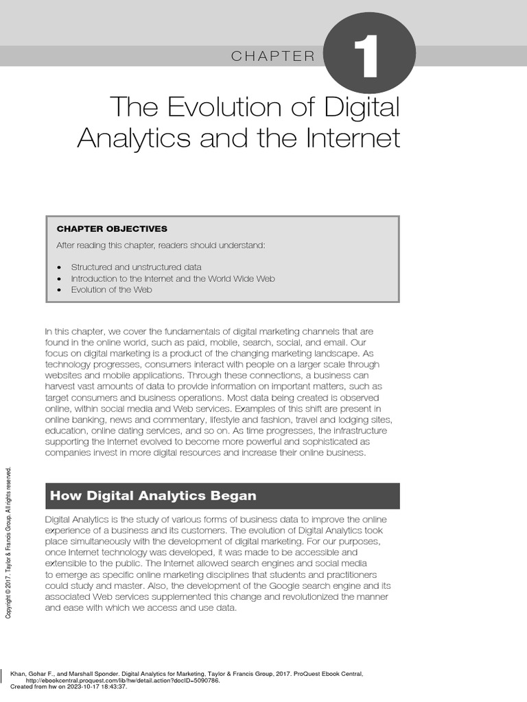 Digital Analytics For Marketing - (1 The Evolution of Digital Analytics and The Internet) | PDF ...