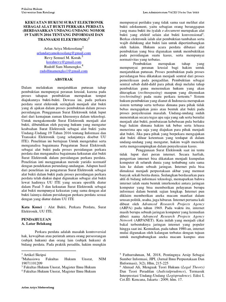 Jurnal Arlan Ariya Mokosolang | PDF