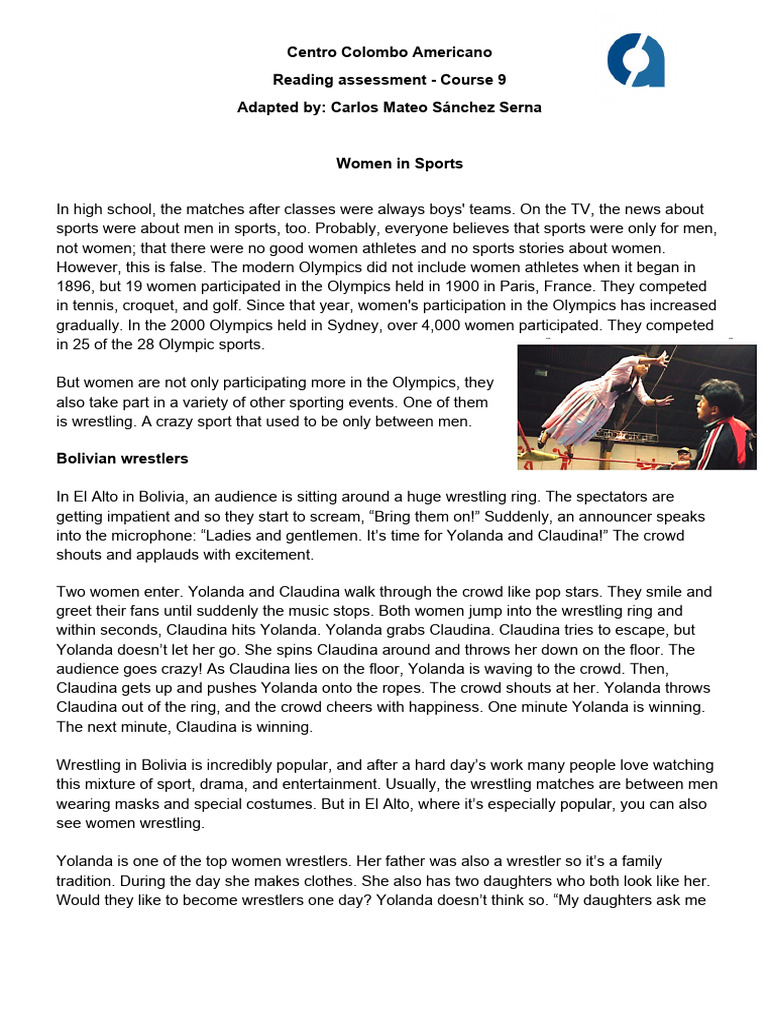 Bolivian Wrestlers | PDF | Professional Wrestling | Sports