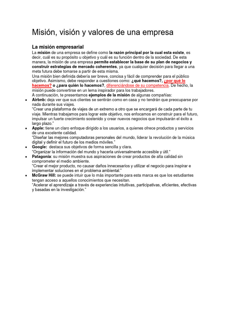 Misión y visión empresarial: ejemplos clave | PDF | Business | Apple Inc.