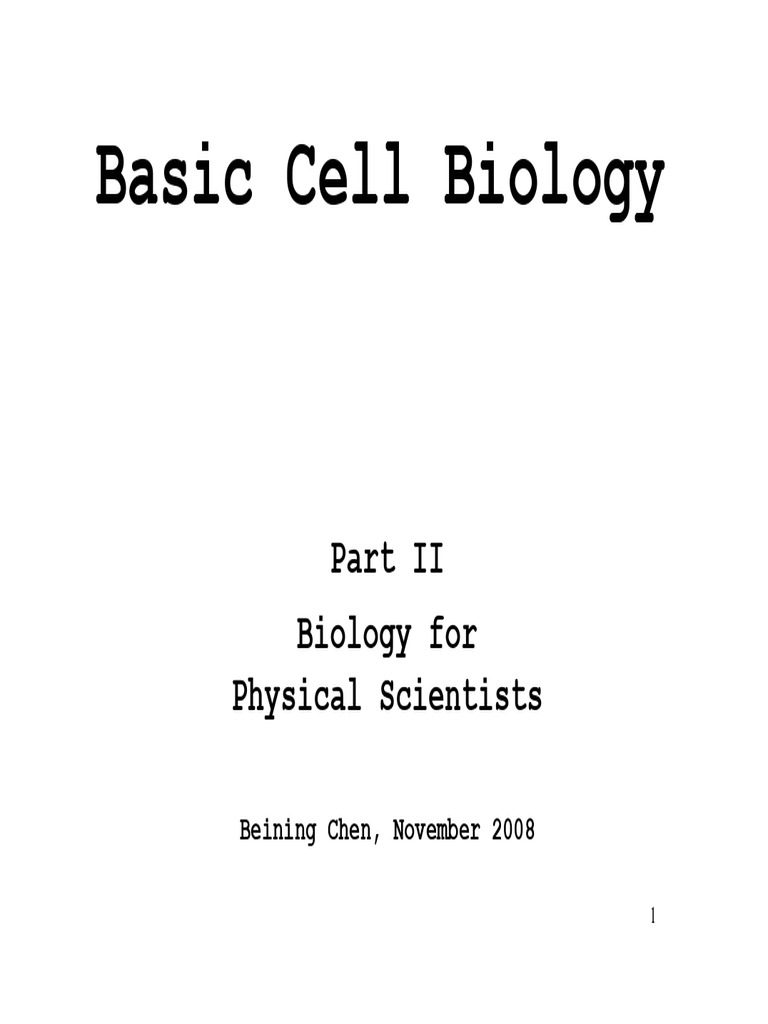 Basic Cell Biology | PDF | Cell Membrane | Lipid Bilayer