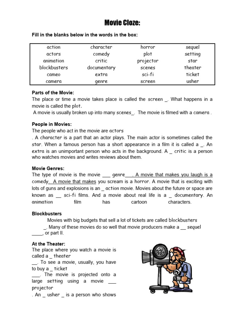 Movie Cloze | PDF