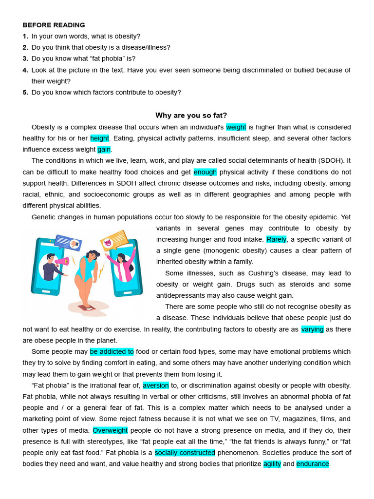 Fat Phobia | PDF | Obesity | Clinical Medicine
