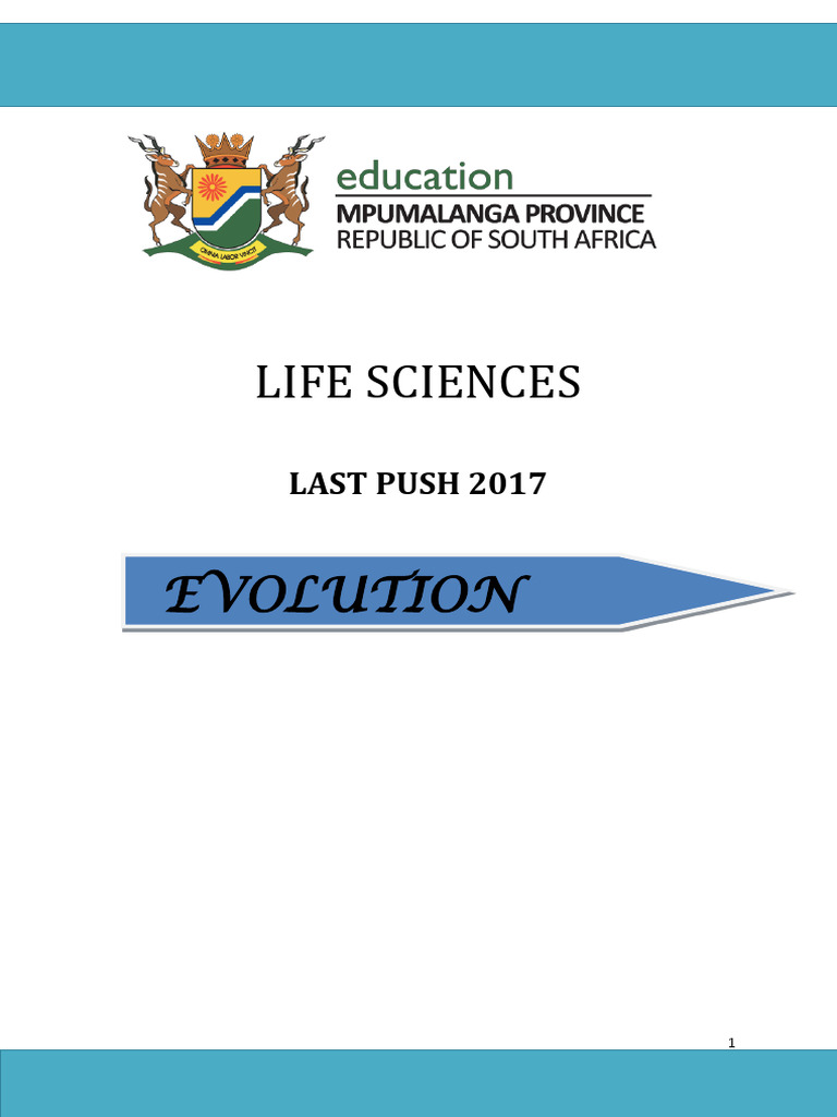 Life Sciences Evolution - Manual | PDF | Homo | Evolution