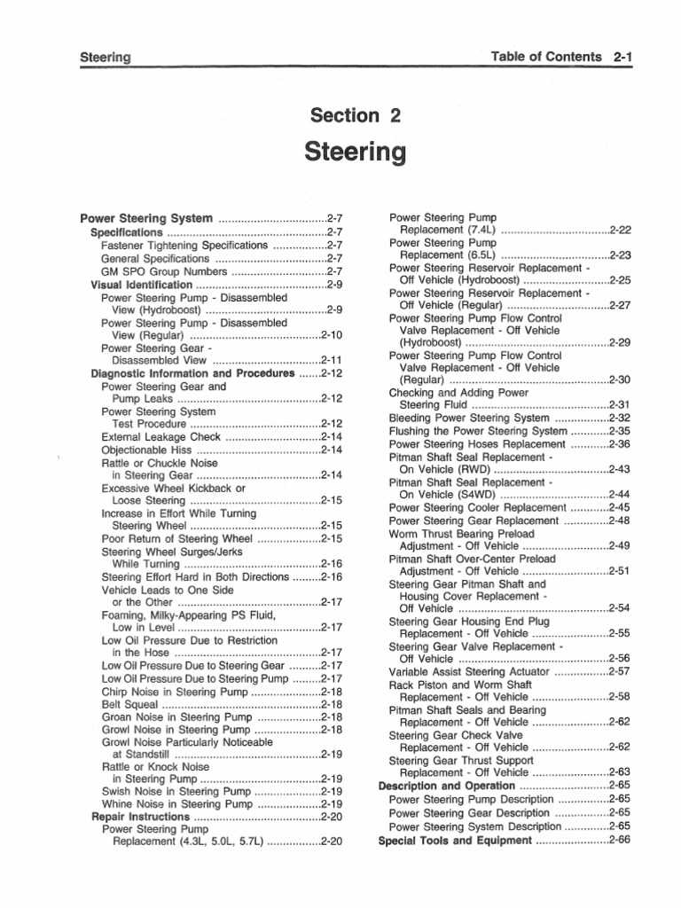 1998 Sec 2-Steering | PDF