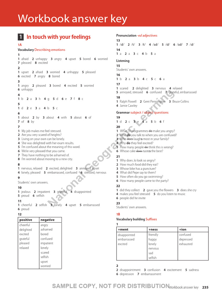 Perspectives ANSWRS Workbook | PDF | Foods