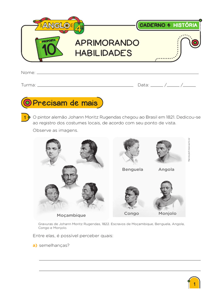 Aprimorando Habilidades ANGLO | PDF | Escravidão | Brasil