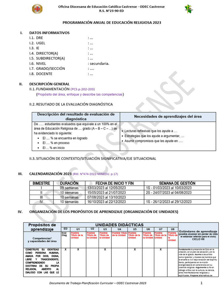 1-Estructura-Programación Anual-Ok | PDF