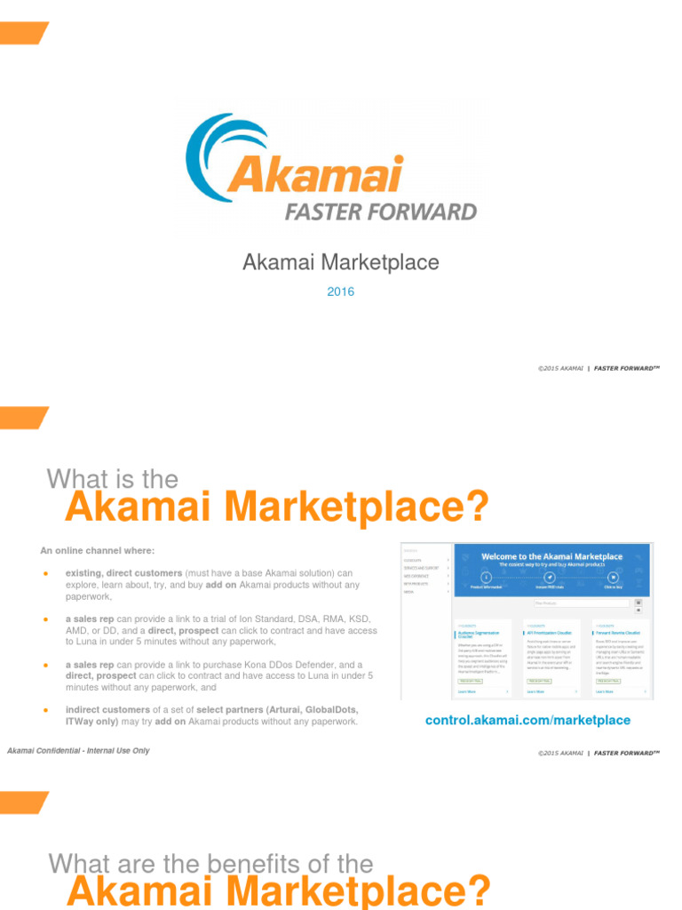 Akamai Marketplace Overview-2 | PDF | Cyberspace | Internet