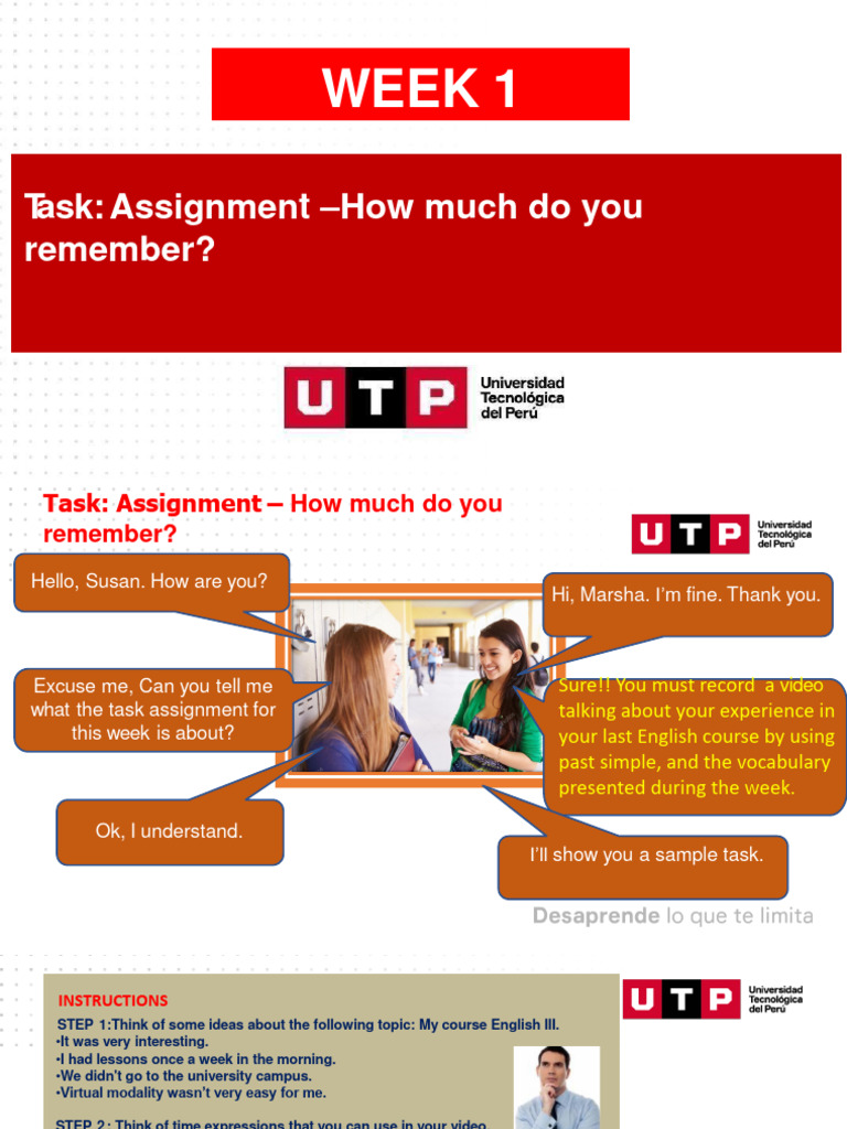 Pre Grado Week 1 - Task Assignment - How Much Do You Remember | PDF