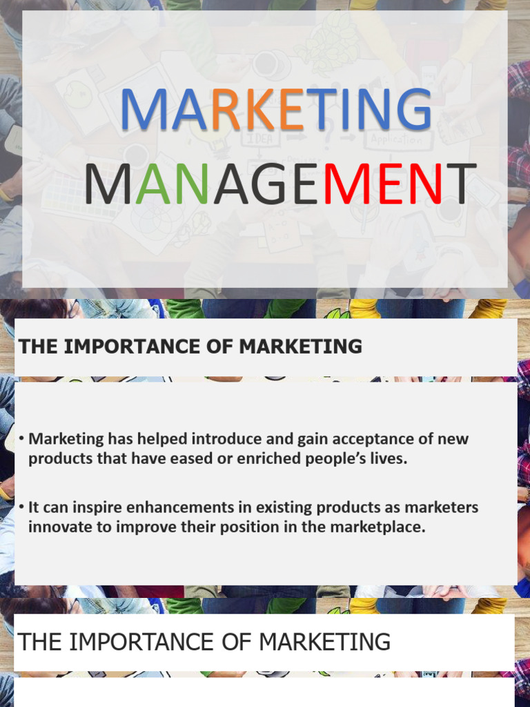 Marketing Management PPT 1 | PDF | Marketing | Customer