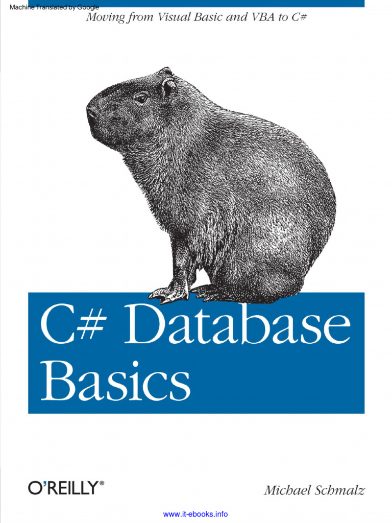 C# Database Basics Moving From Visual Basic and VBA To C# (PDFDrive) | PDF