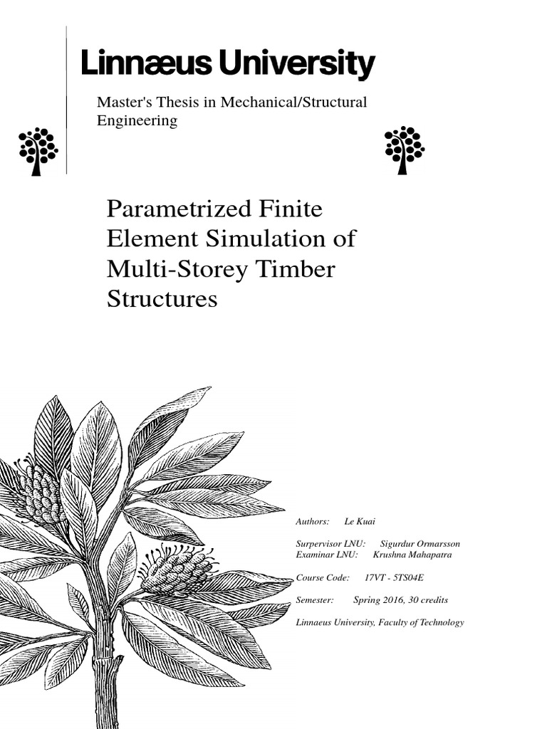Parametrized Finite Element Simulation of Multi-Storey Timber ... Parametrized Finite Element Simulation of Multi-Storey Timber ...