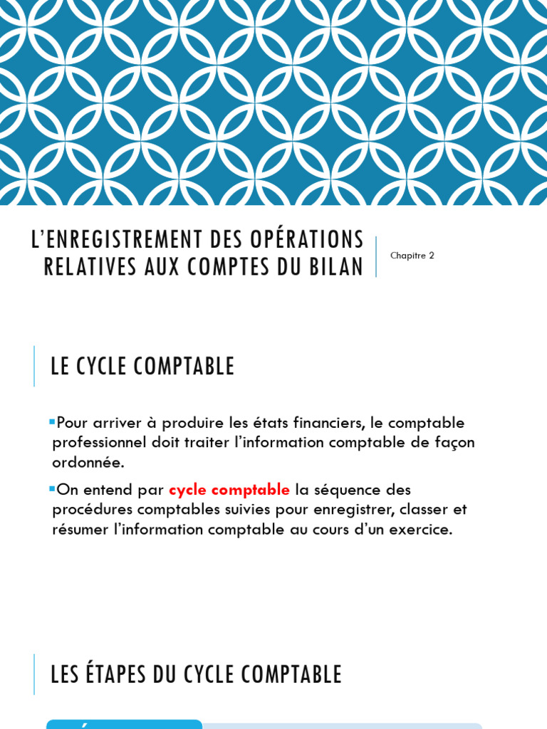Enregistrement des Opérations Comptables | PDF | Comptabilité | Bilan ...