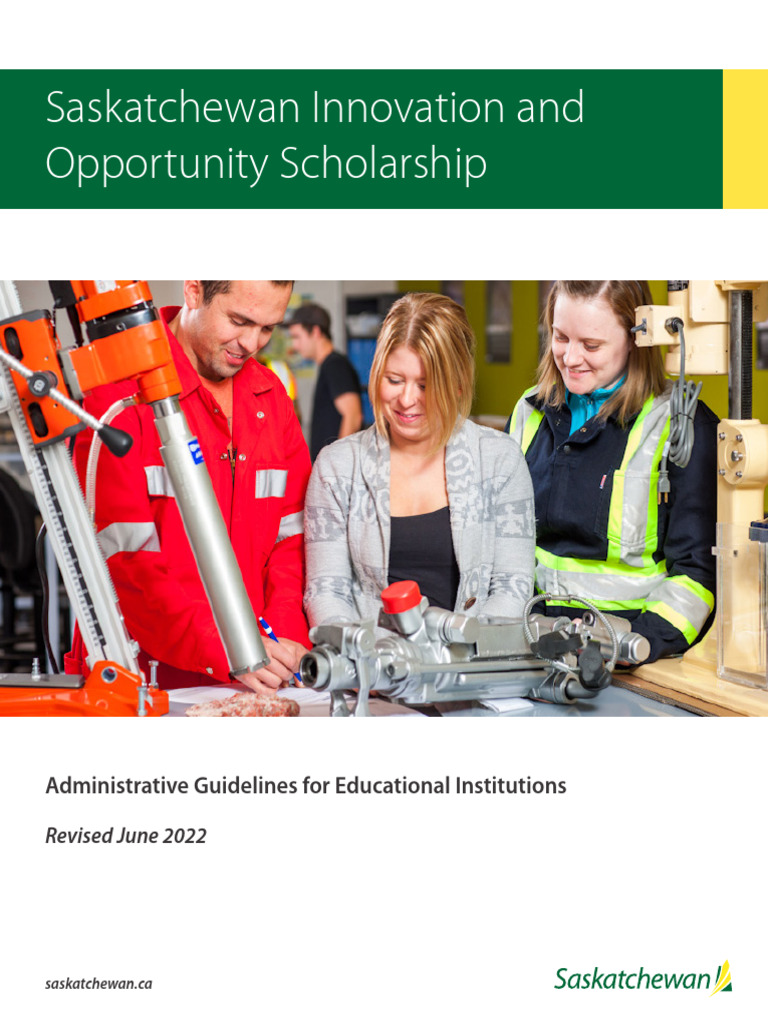 Saskatchewan Scholarship Guidelines | PDF | Fundraising | Financial ...