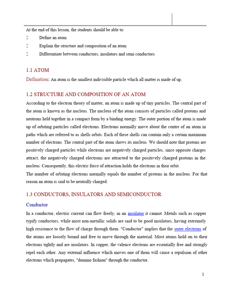 EEC 112 Theory | PDF | Electrical Resistance And Conductance | Band Gap
