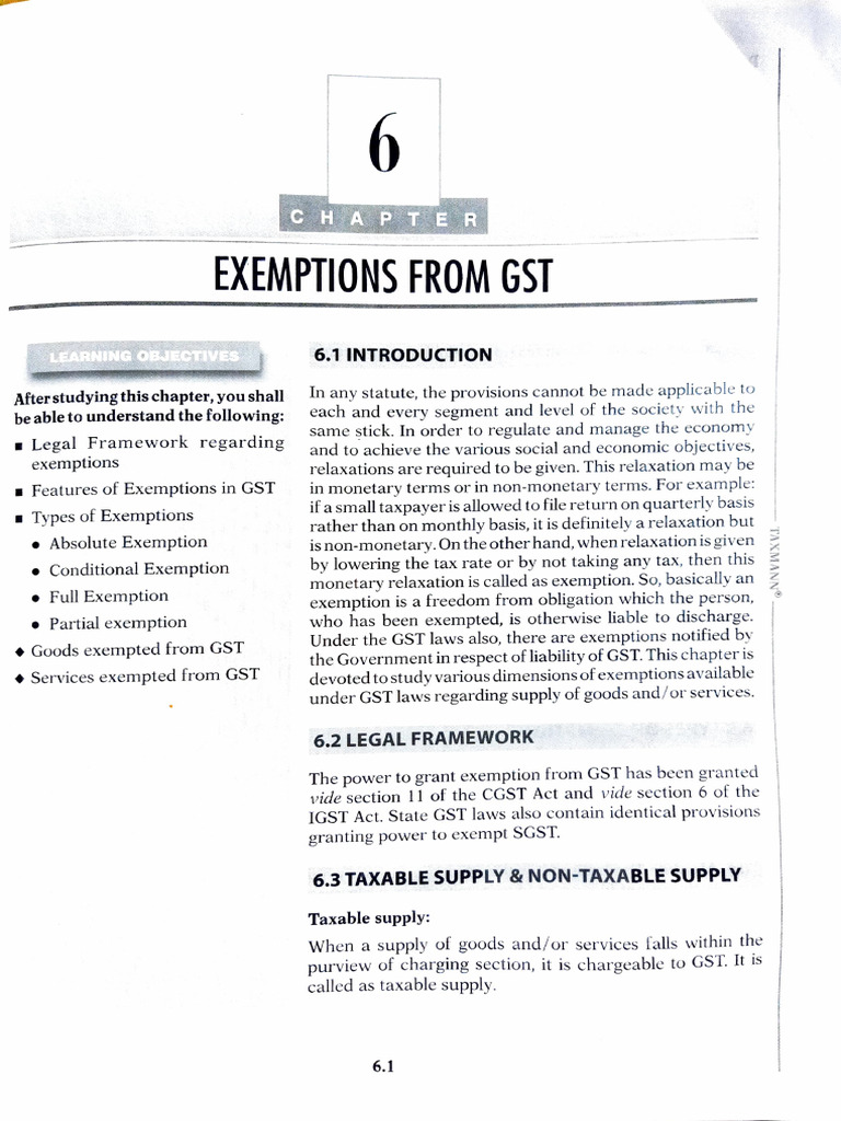 UNIT 2 (5) Exemptions From GST | PDF