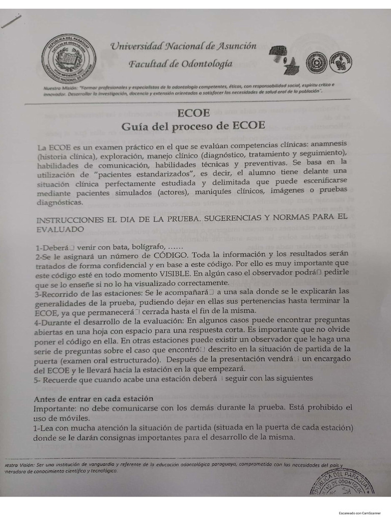 ECO. Guia Del Proceso de ECOE | PDF