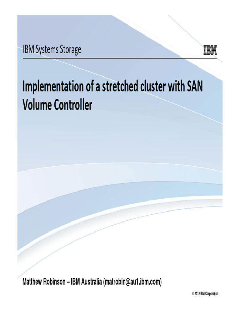 Implementation of A Stretched Cluster With SVC | PDF | Computer Cluster | Computing