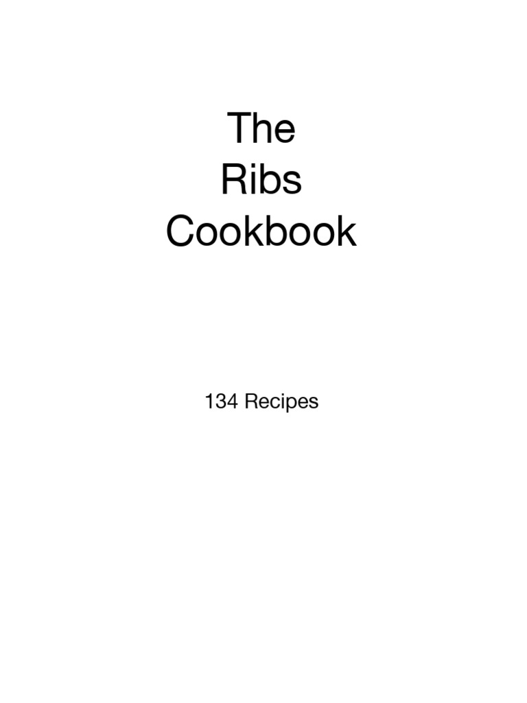 The Ribs Cookbook | PDF | Barbecue | Sauce