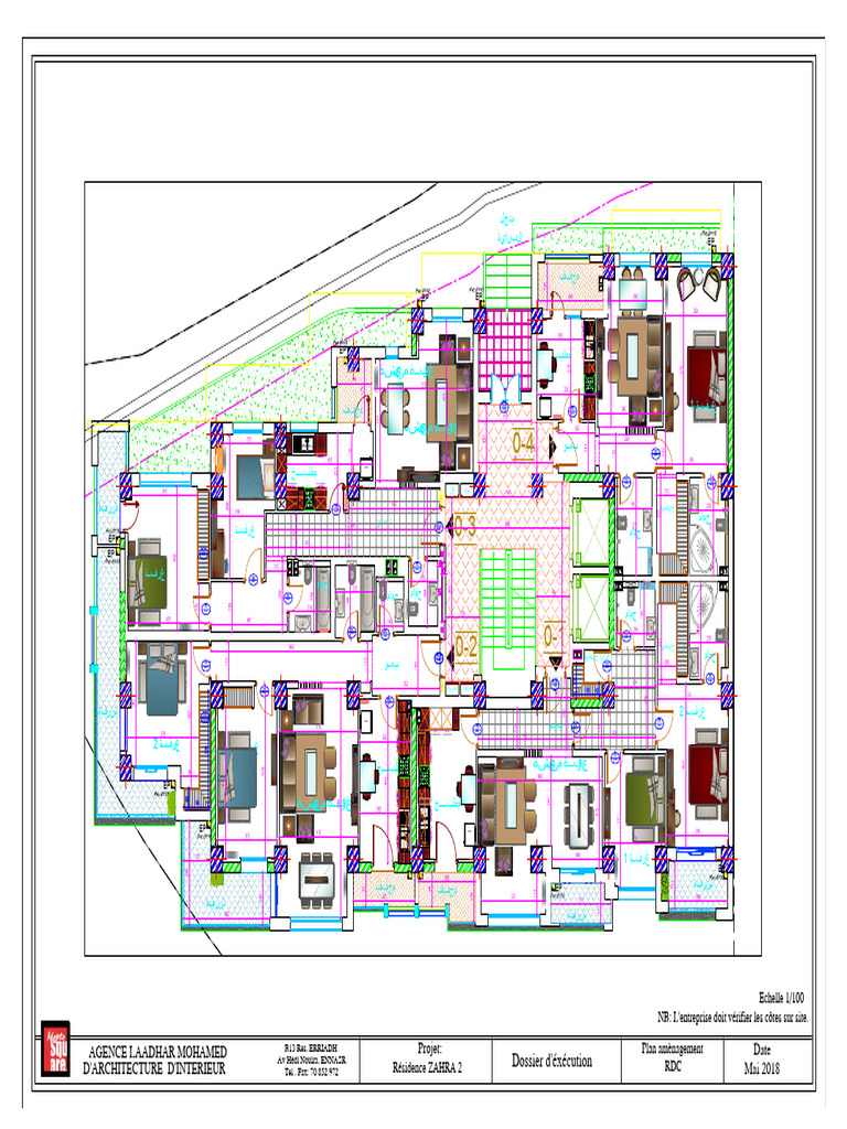 Plan Amènagement RDC Résidence Zahra 2 | PDF
