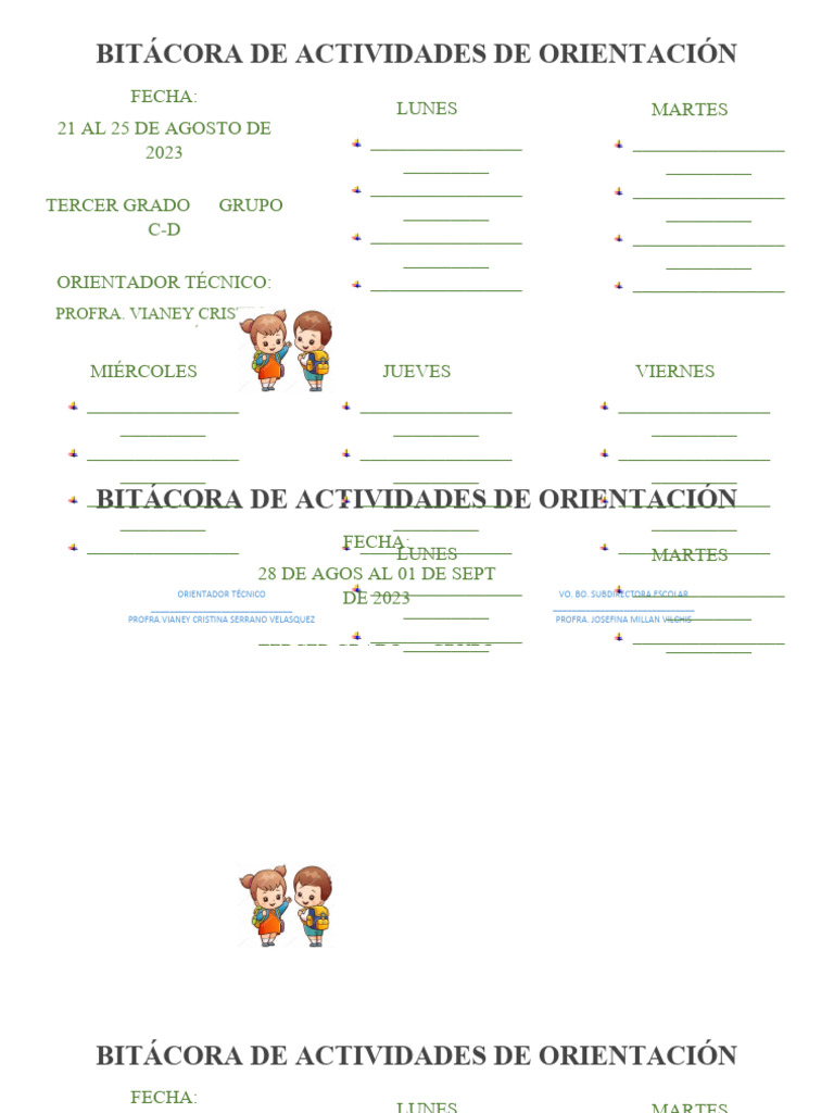 Bitacora de Actividades | PDF