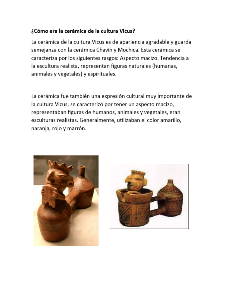 Cómo Era La Cerámica de La Cultura Vicus | PDF | Ciencias sociales
