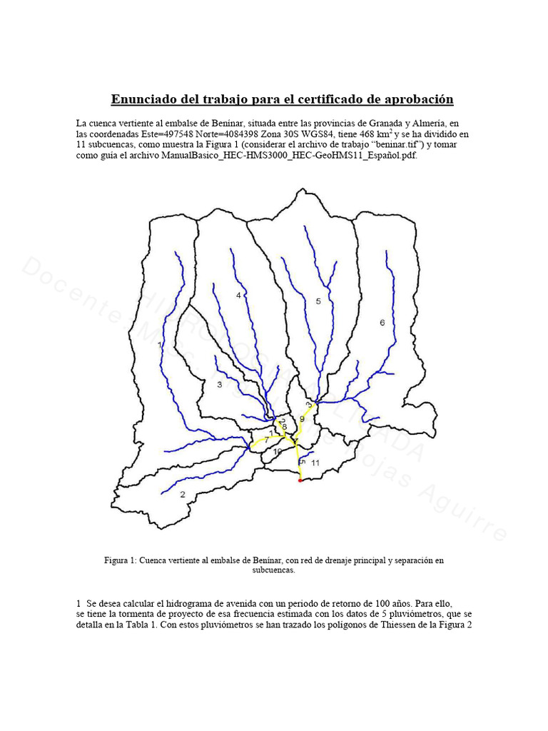 Ejercicio HMS Con Laminación de Presas | PDF | Ambiente | Hidrografía