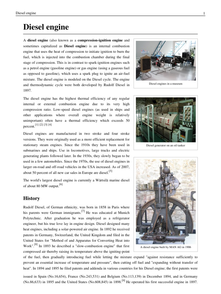 Diesel Engines | PDF | Diesel Engine | Internal Combustion Engine