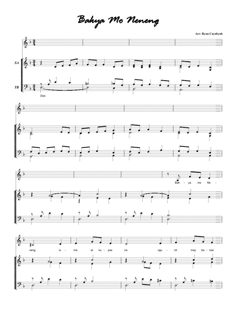 Bakya Mo Neneng Ryan Cayabyab - Compress | PDF