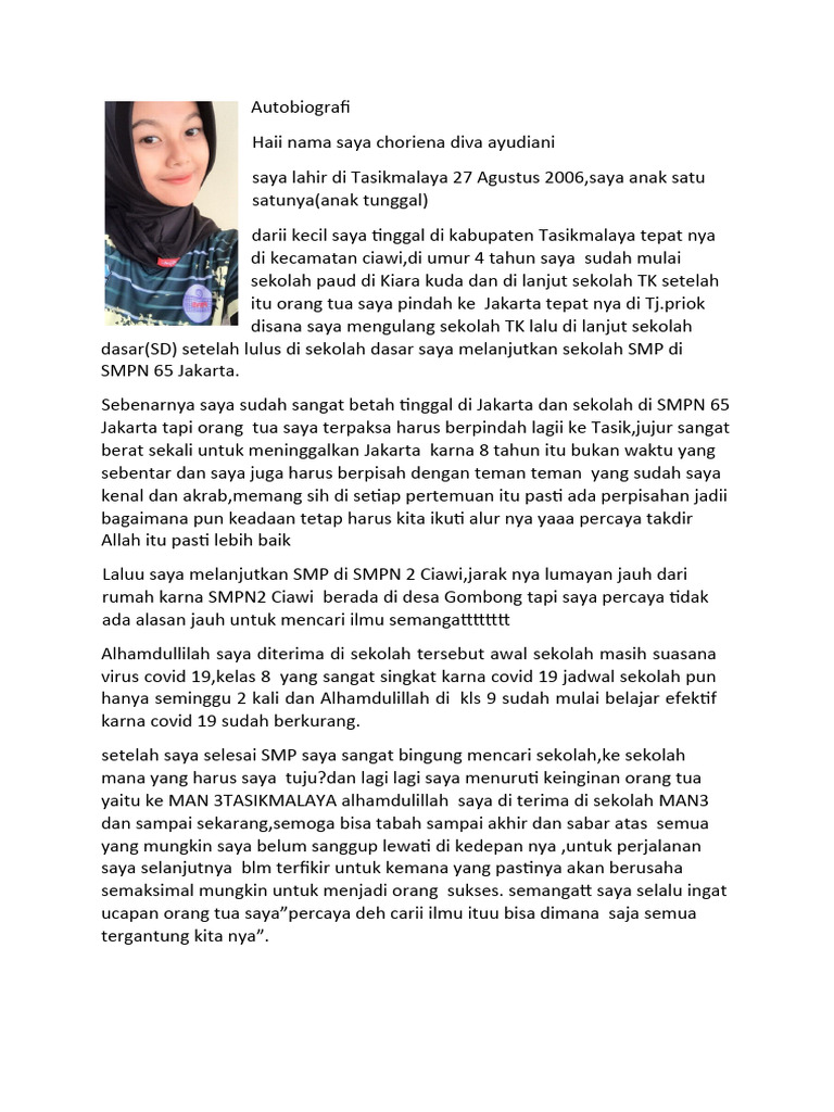 Autobiografi Orin | PDF