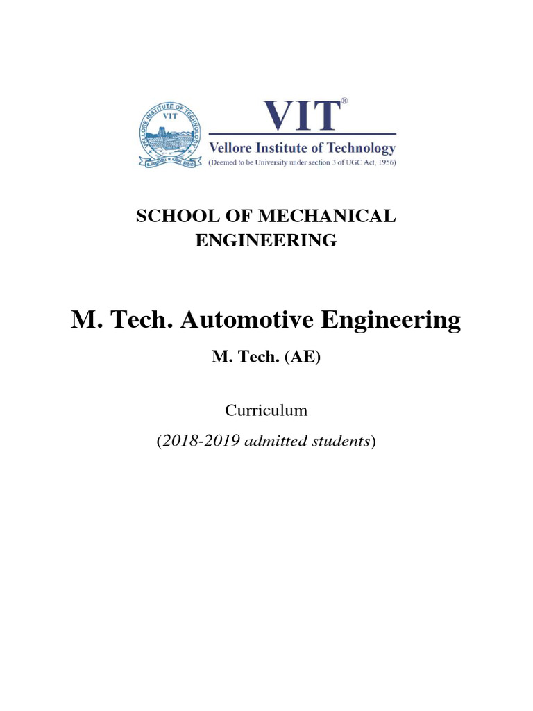 M.Tech Automotive Engineering Guide | PDF | Differential Equations | Partial Differential Equation