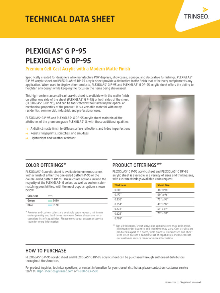 Plexiglas G P 95 DP 95 Final | PDF | Poly(Methyl Methacrylate) | Young ...