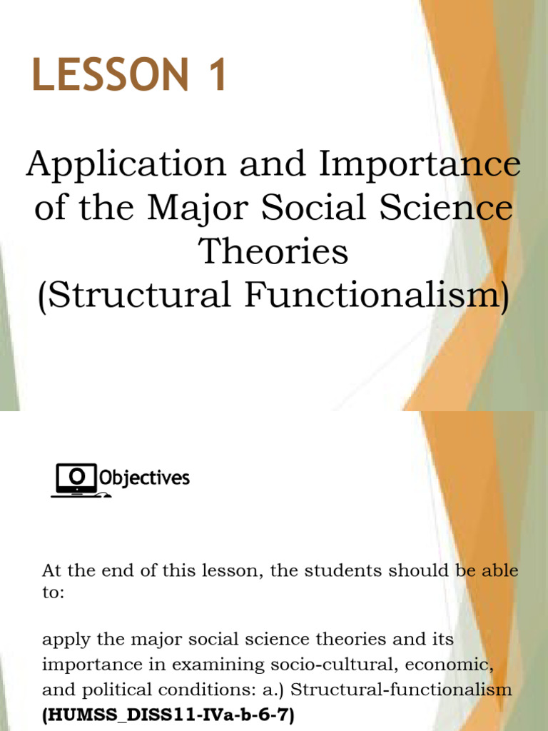 Week6 Lesson1 Structural Functionalism | PDF