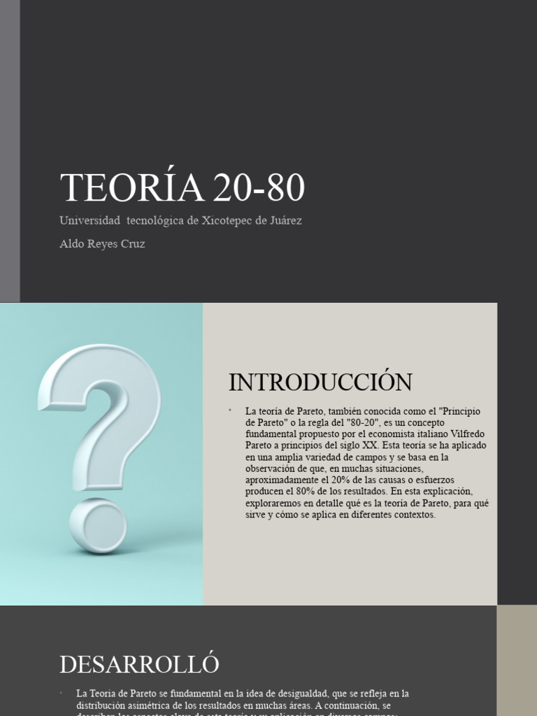 Teoria 20-80-Al | PDF | Six Sigma | Teoría