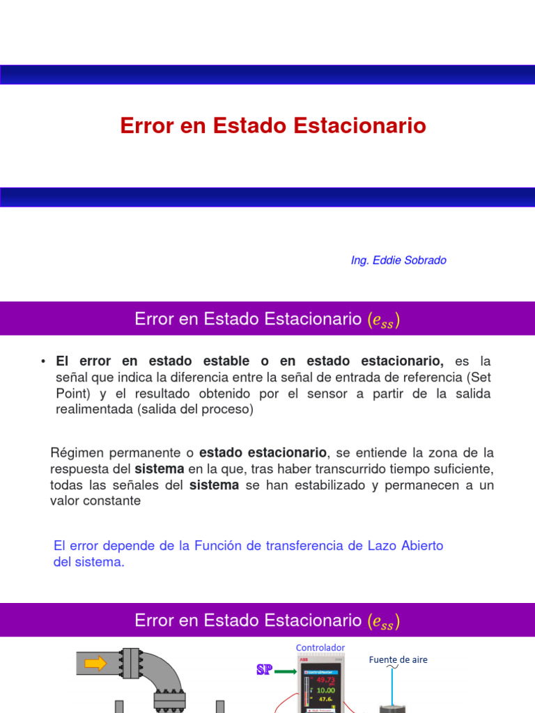 11 - Error - Estable | PDF | Sistema de control | Mecánica