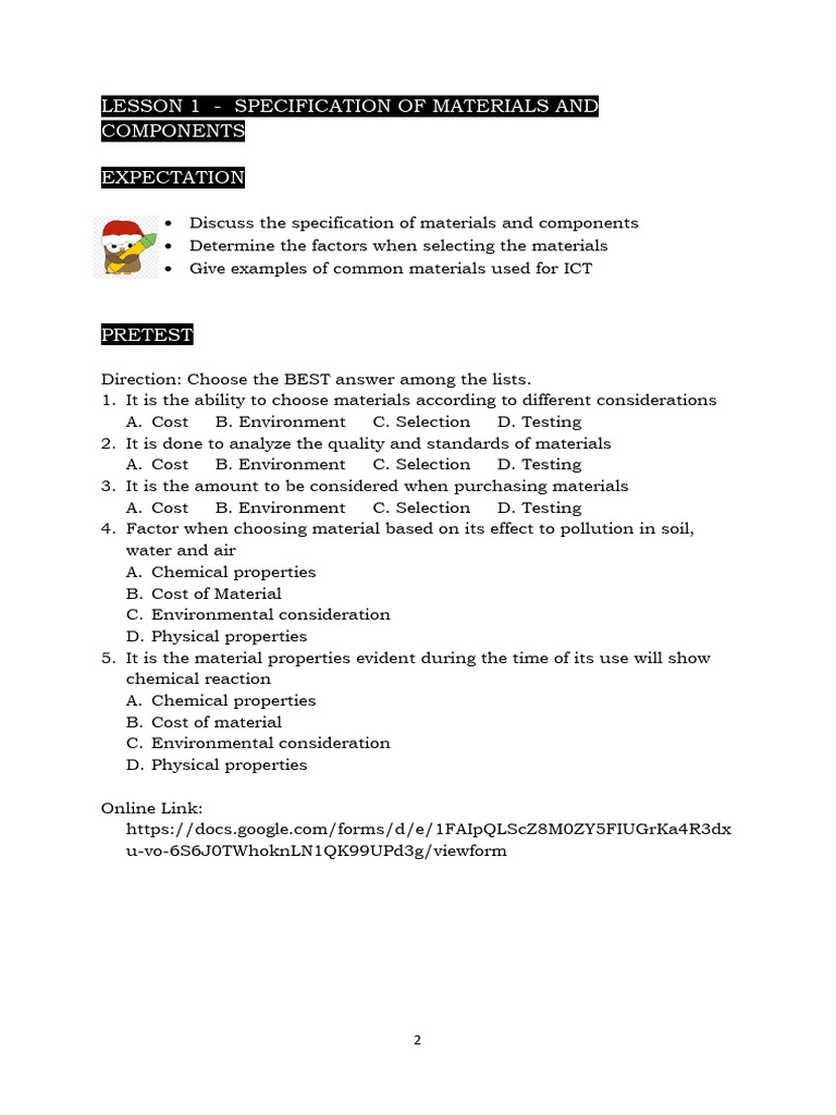 Q1 Mod2 Ict Css Pdf Hardness Strength Of Materials