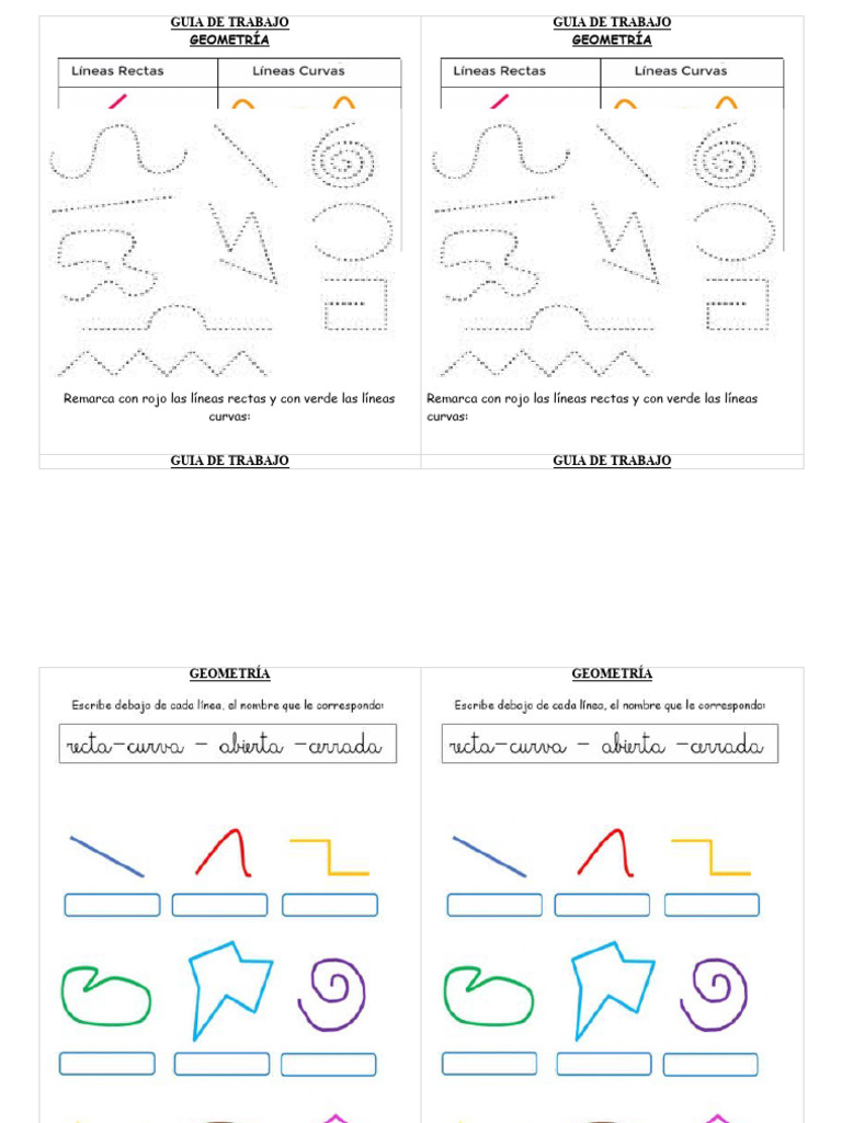 Actividades de Líneas para Niños | PDF
