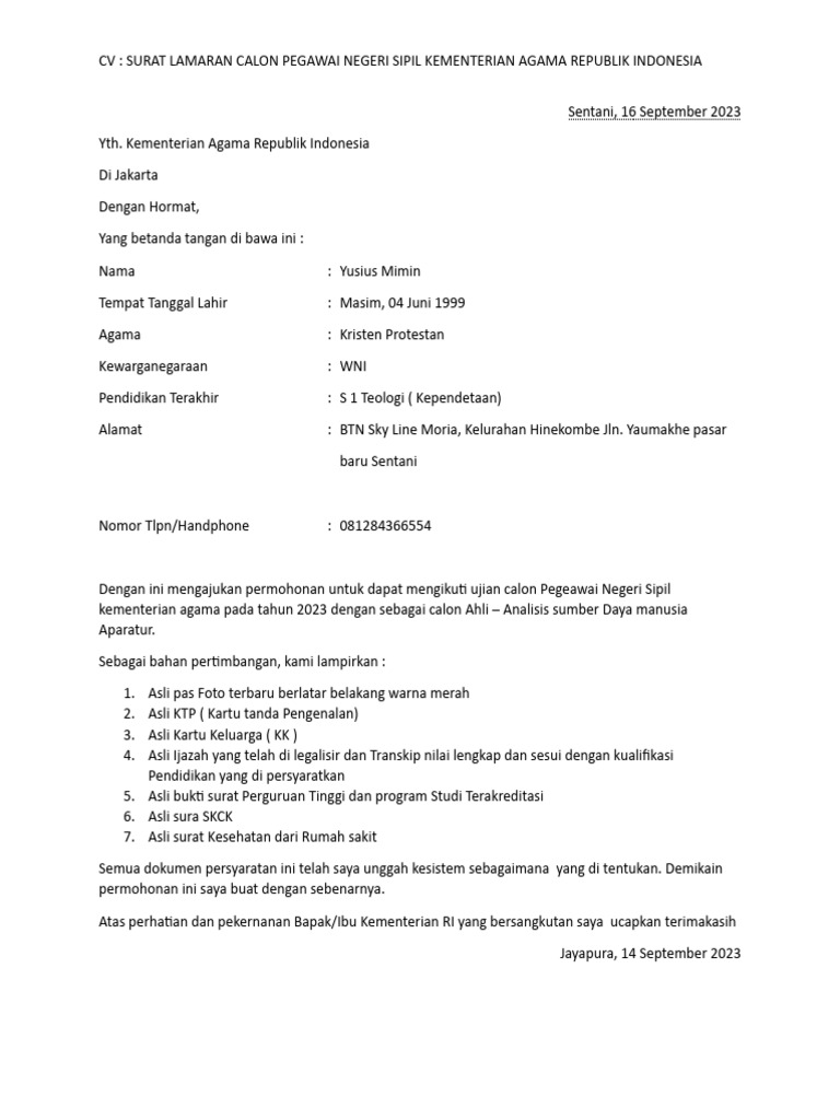 Contoh CV | PDF
