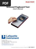 Grooved Peg Board | PDF | Neurology | Neuropsychology